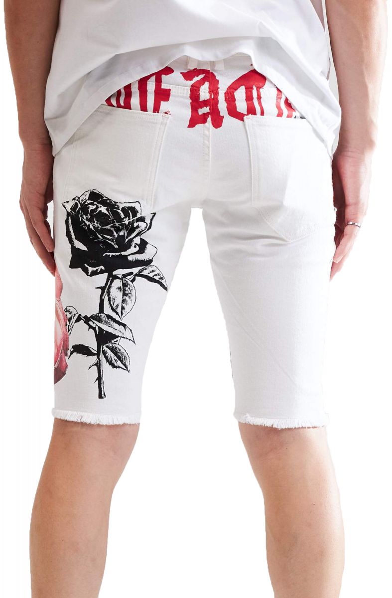 EMBELLISH Jagger Denim Shorts EMBSP221-151WHT - Karmaloop