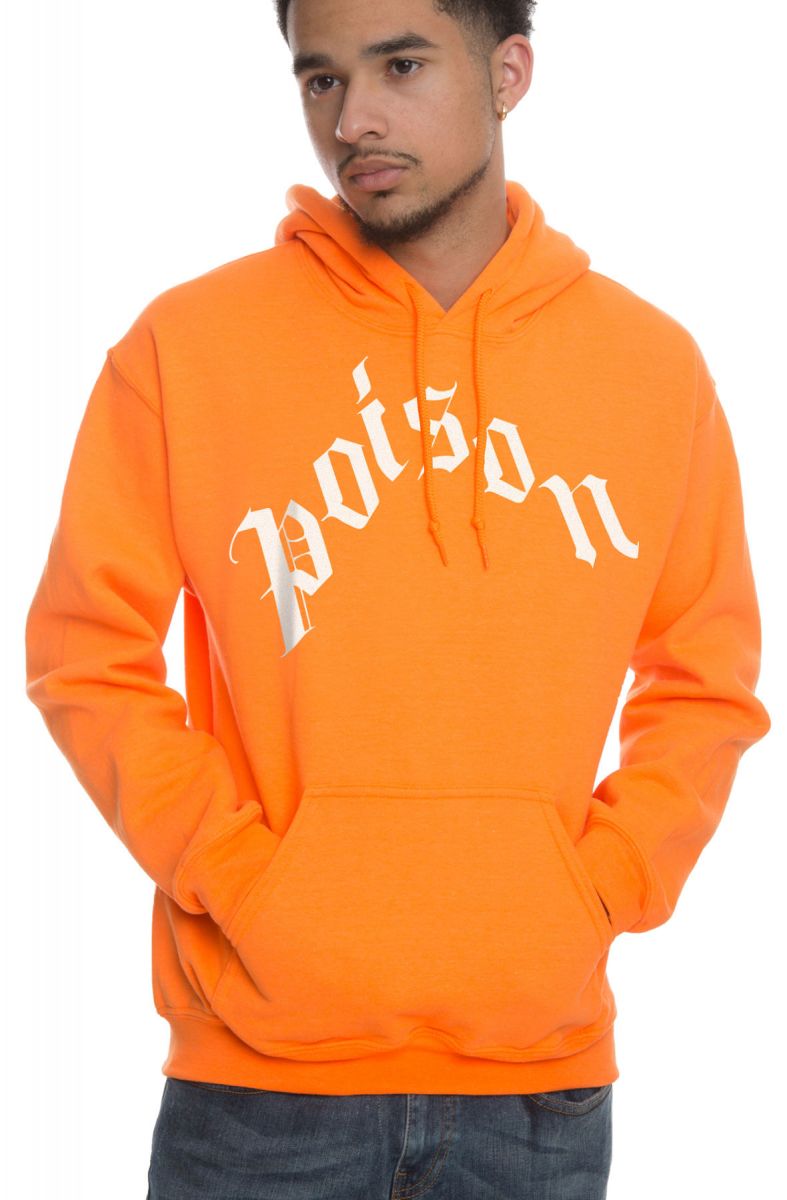DIRTY BY SJAYY The Poison Hoodie in Safety Orange SV-POISON-HOOD-SOG ...