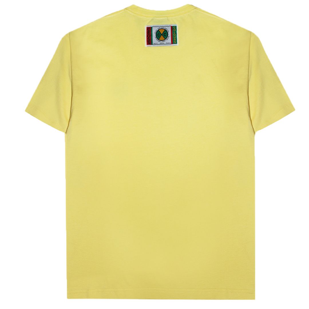 CROSS COLOURS Embroidered Circle Logo T Shirt C10017SPR-YLW - Karmaloop