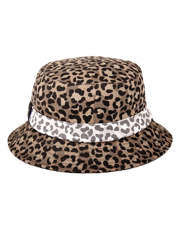 HIDEOUT Tropics Leopard Denim Bucket Hat THC-TR-OB-BLACKSNOW - Karmaloop
