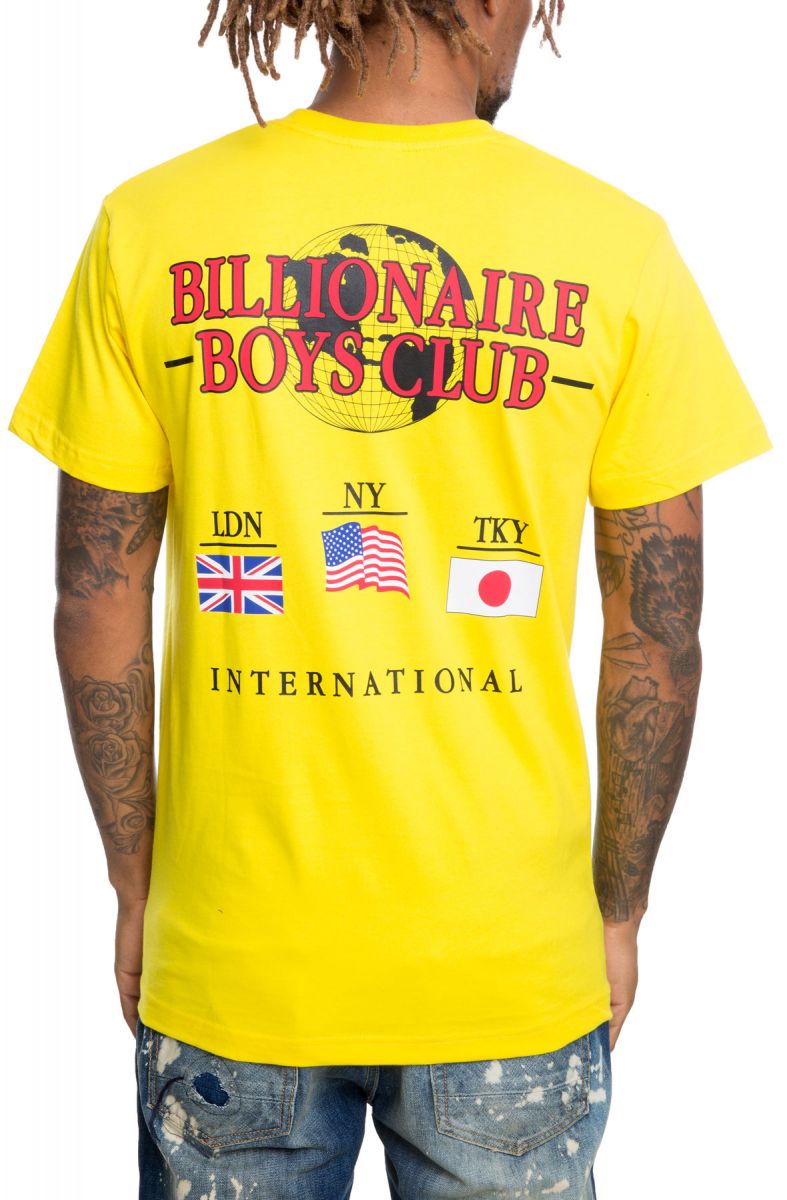 BILLIONAIRE BOYS CLUB The BB International SS Tee in Yellow 881 ...