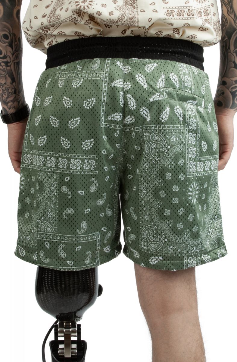 FBRK Paisley Mesh Short 931-921OLV - Karmaloop