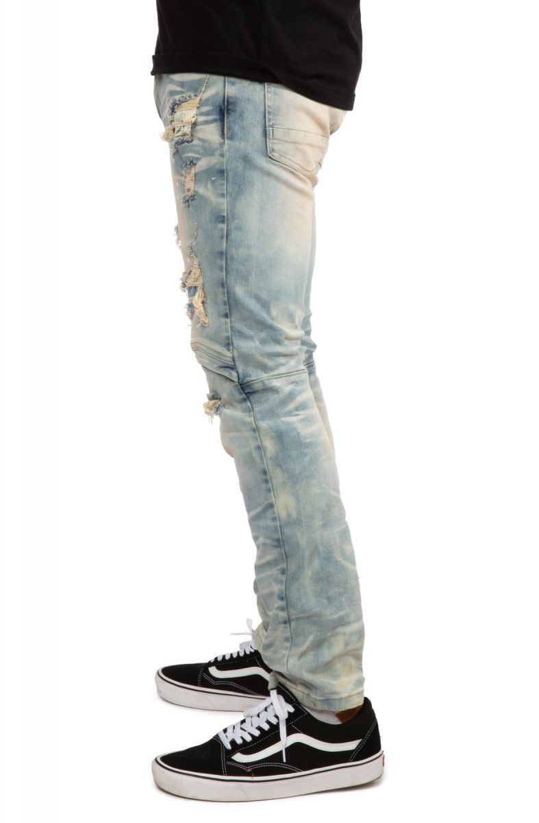 SMOKE RISE Sean Knee Panel Jeans JP20223-MOBLUE - Karmaloop