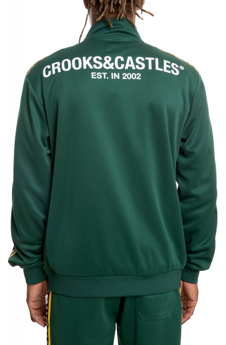 CROOKS AND CASTLES The CNC Track Jacket in Forest I1870310 - Karmaloop