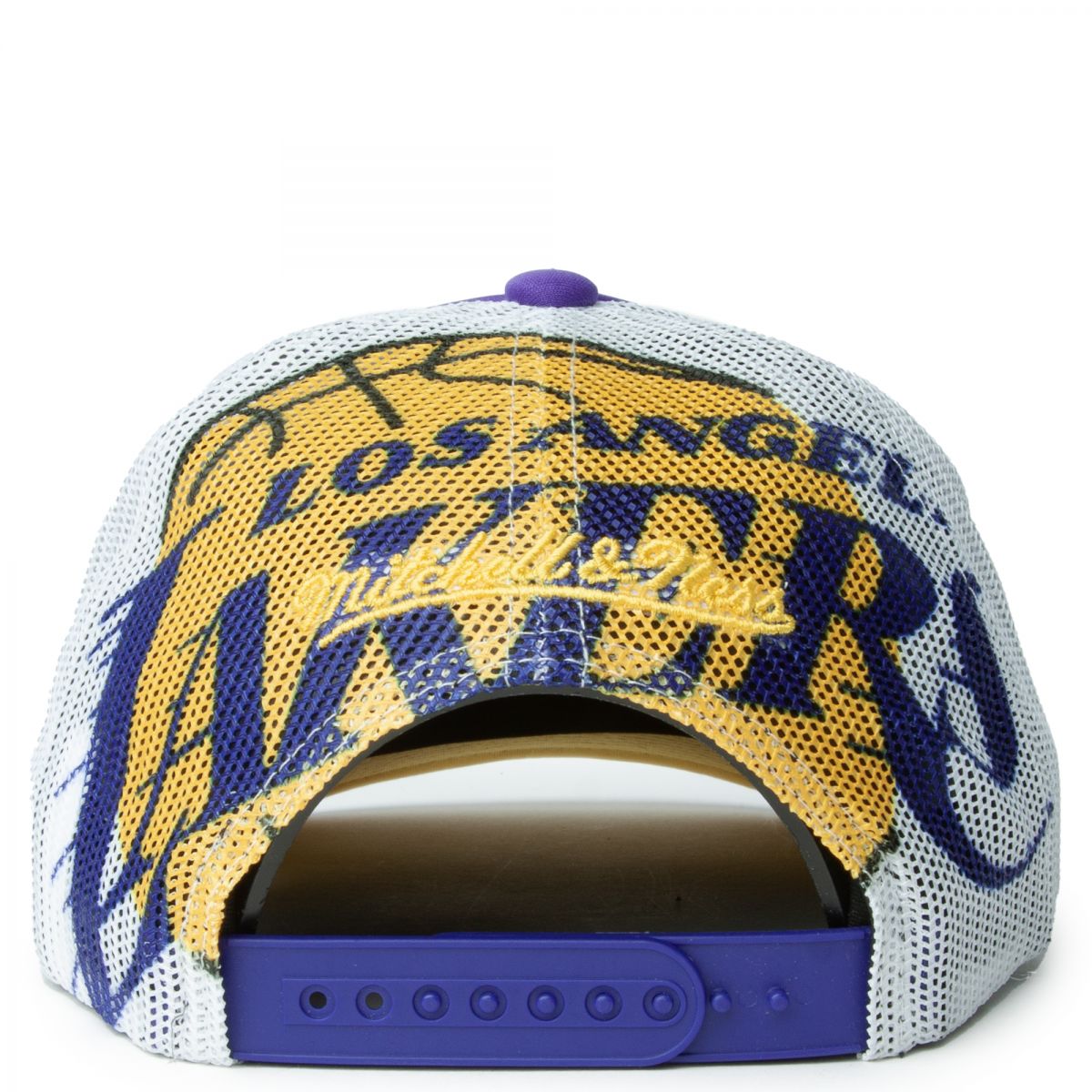 MITCHELL & NESS NBA OFF THE BACKBOARD LAKERS TRUCKER HAT 6HSSLD21164 ...