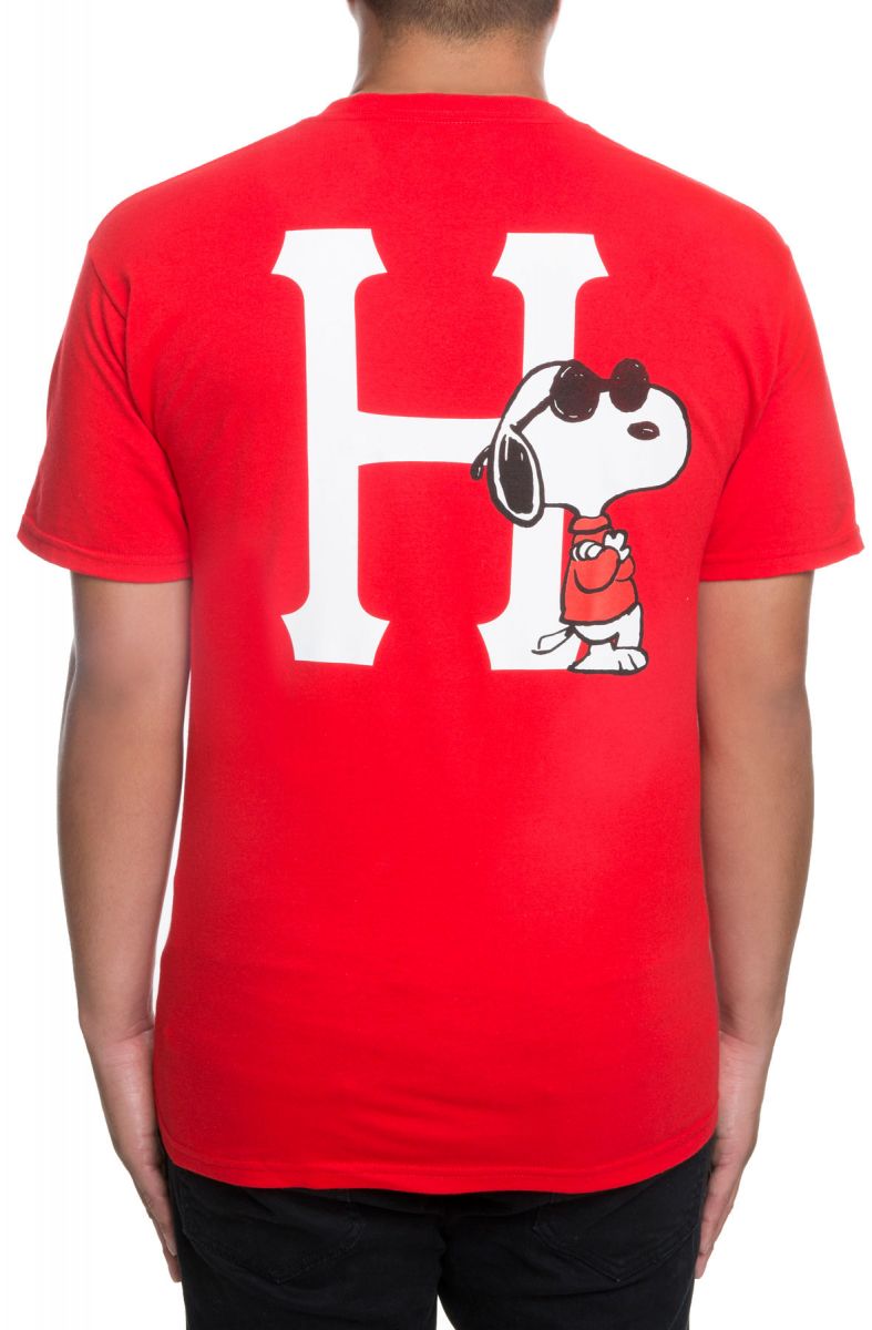 HUF The Peanuts Joe Cool Classic H Tee in Red TS00646-RED - Karmaloop