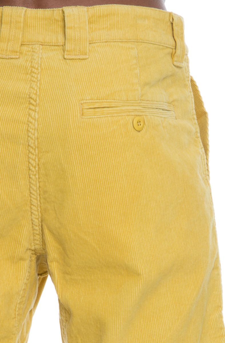 UNDEFEATED The UNDFTD Cord Shorts in Yellow 512141-YLW - Karmaloop