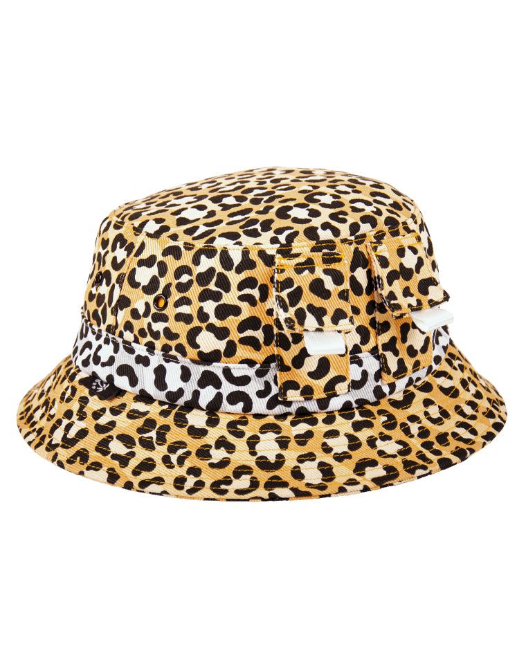 THE HIDEOUT CLOTHING Tropics Leopard Denim Bucket Hat THC-TR-OL-LEOPARD ...