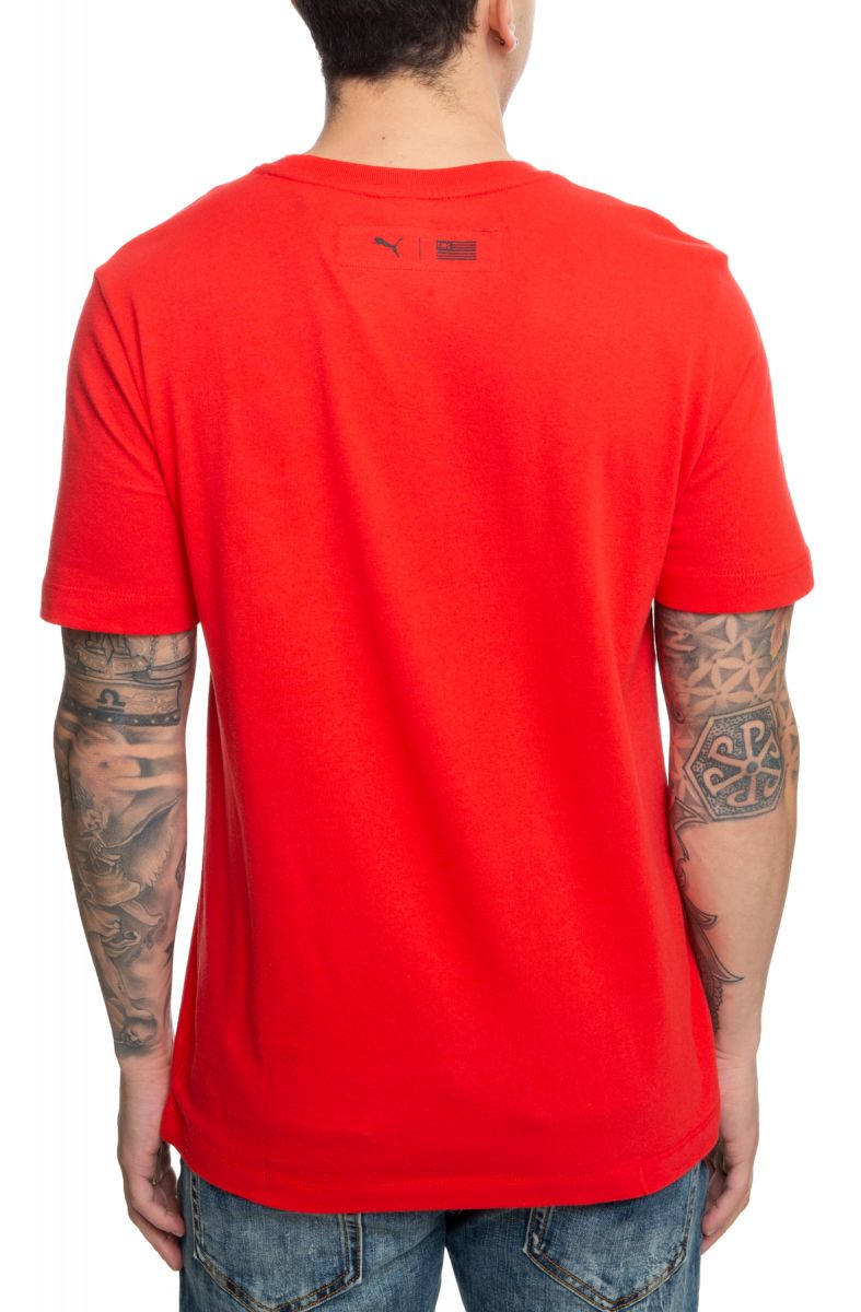 PUMA Puma x TMC Hussle Tee in Risk Red 59657402 - Karmaloop