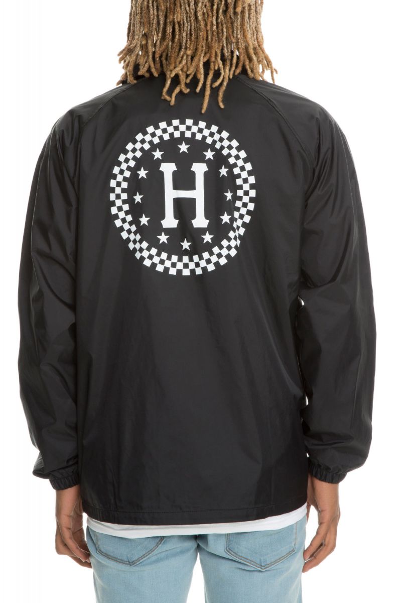HUF The Checkered Coaches Jacket in Black JK00011_BLACK - Karmaloop