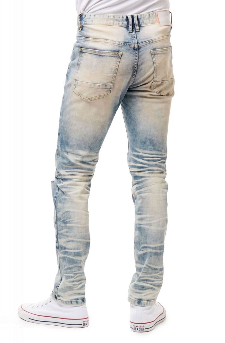 SMOKE RISE Sean Knee Panel Jeans JP20223-MOBLUE - Karmaloop