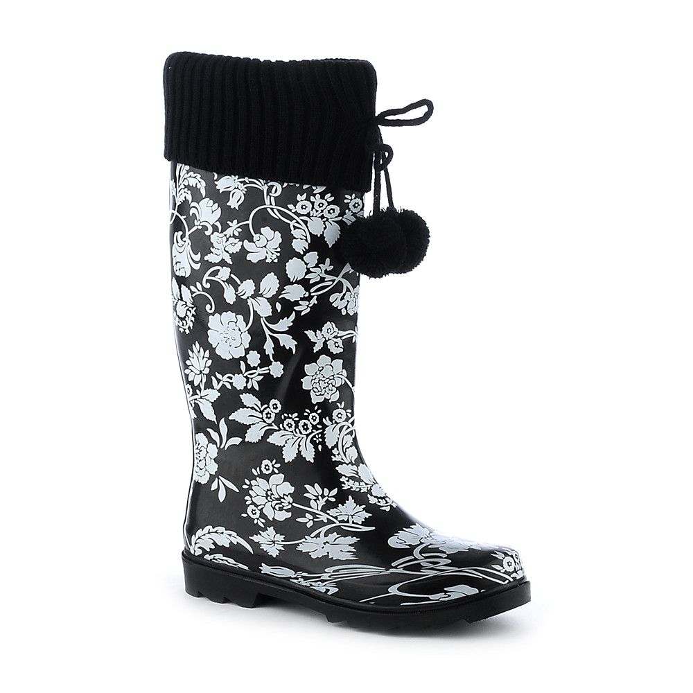 TWIN TIGER Pom Pom Rubber Rain Boot POM POM - PLNDR