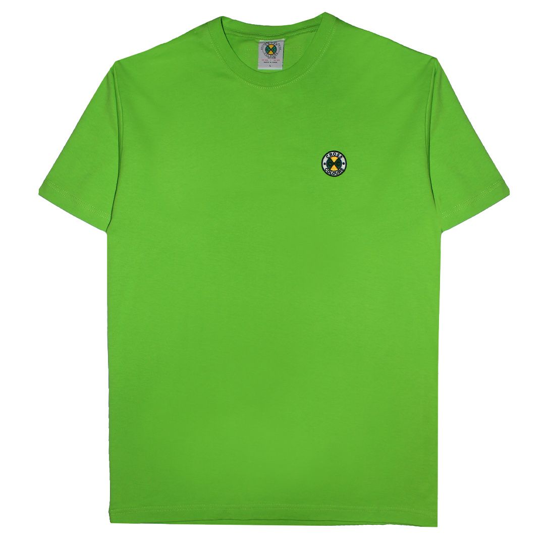 CROSS COLOURS Embroidered Circle Logo T Shirt - Lime Green C10017SPR ...