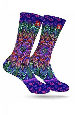 STONERDAYS MANDALA CREW SOCKS MANDALAWEEDSOCKS - Karmaloop