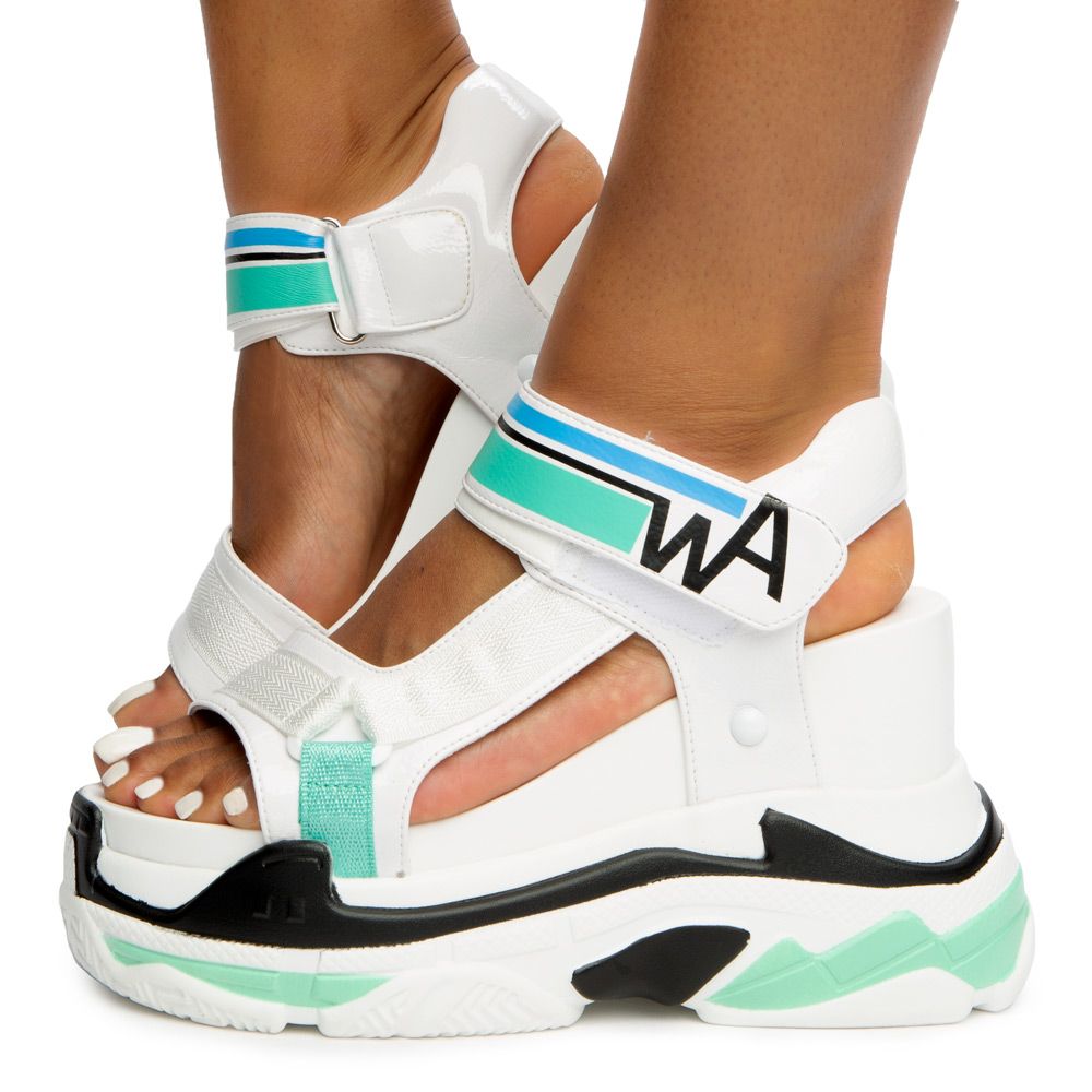 Blueberry-03 Platform Sandals BLUEBERRY-03-WHT