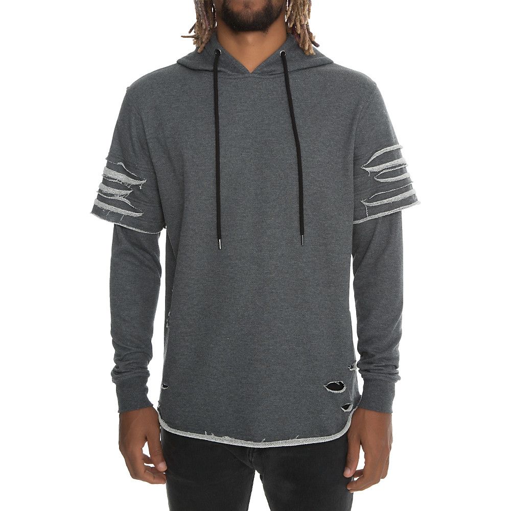Men's Ripped Hoodie - Hoodies - Sweatshirts - Tops - Clothing - Men's ...