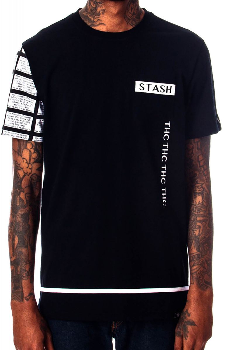 THE HIDEOUT CLOTHING Stash Pocket Tee (Black & White ...