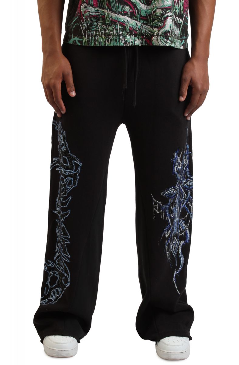 AFFLICTION TOXIC WRATH WIDE LEG PANT A30970-BK - Karmaloop