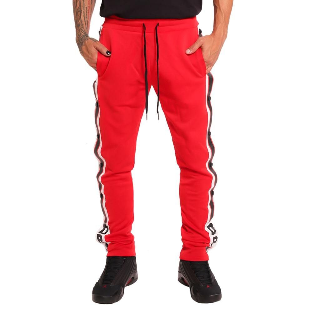 8&9 MFG CO Drip Tear Away Track Pants Red TADRIPRED - Karmaloop