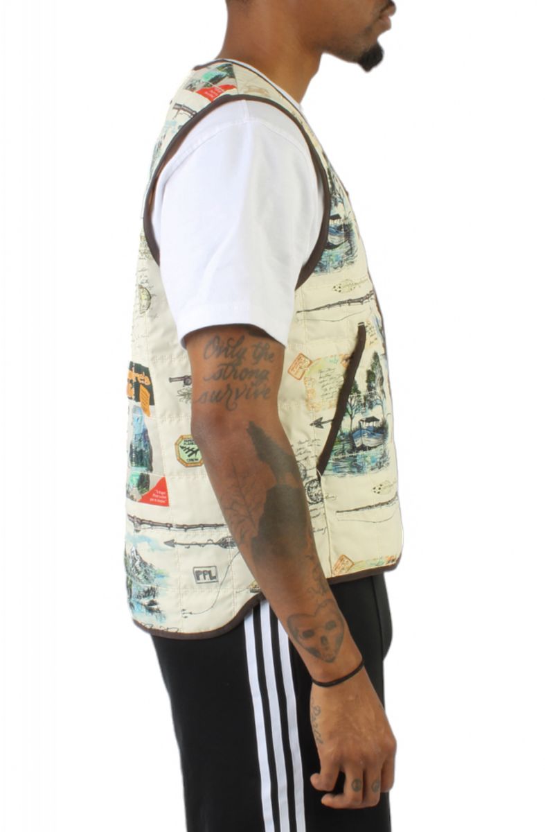 PAPER PLANES Explorer's Life Reversible Vest 400040 - Karmaloop