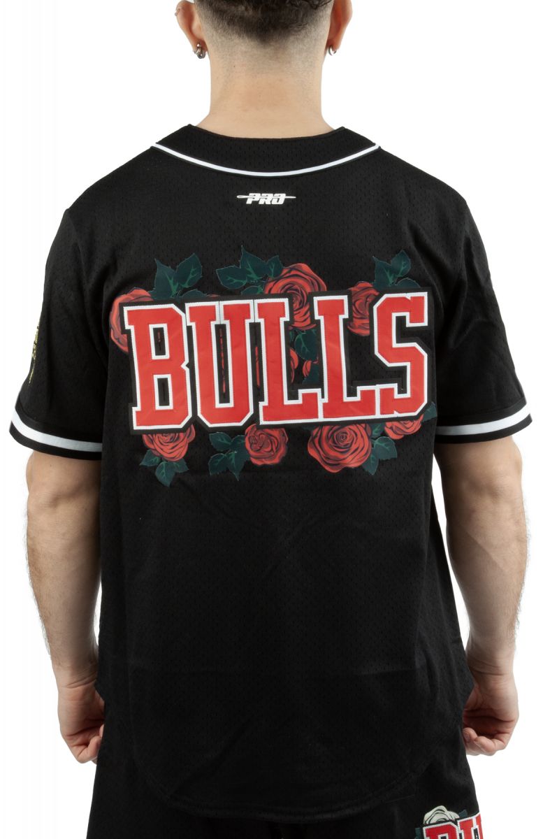 PRO STANDARD Bulls Roses Baseball Jersey BCB155743-BKR - Karmaloop