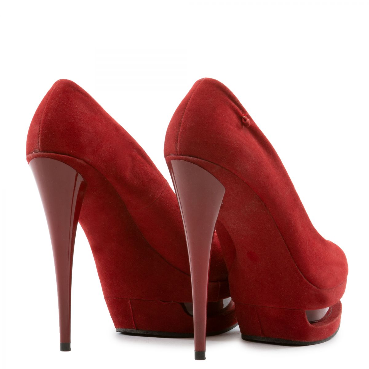 JC DOSSIER Ashton Velvet High Heel Pumps ASHTON RED/RED - PLNDR