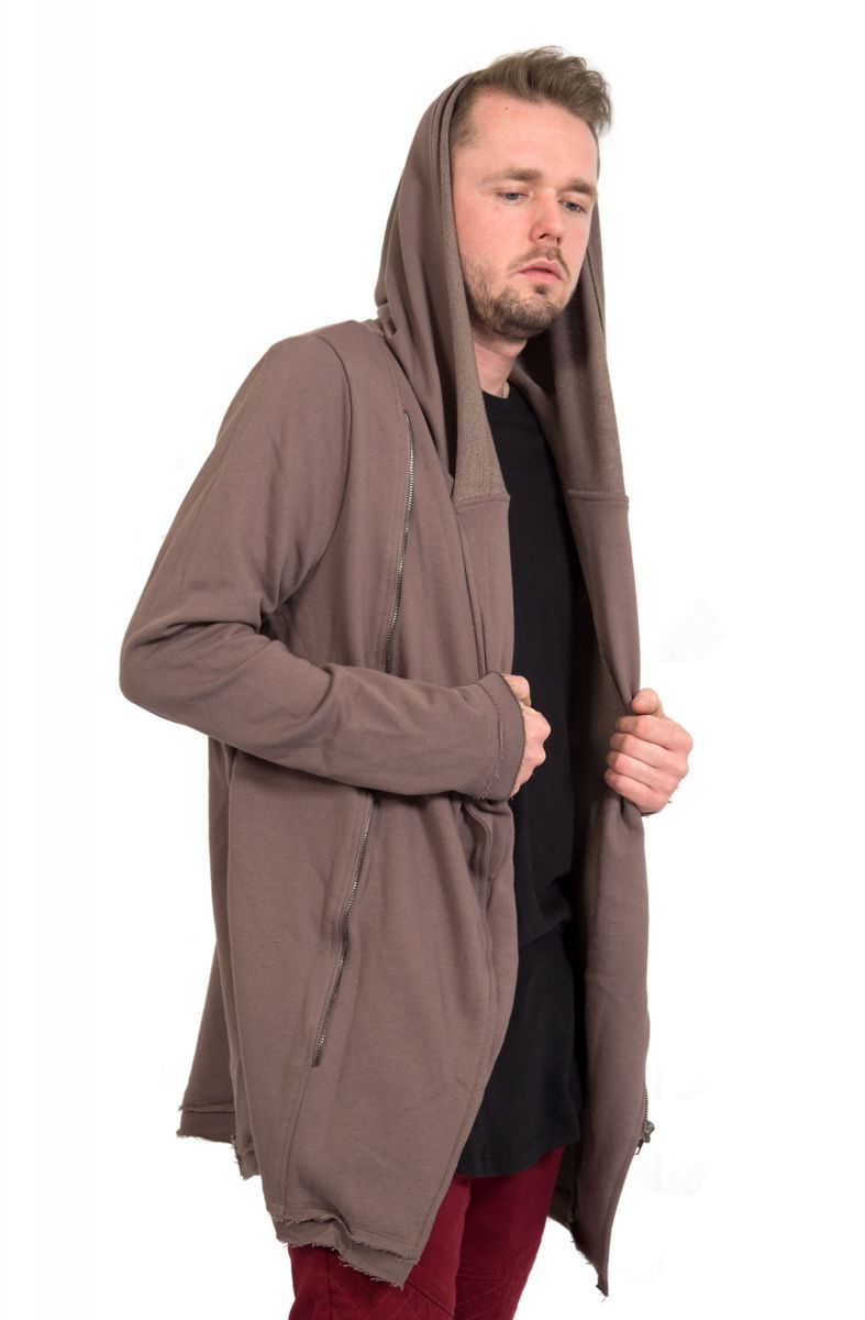 SPOILED PEASANTS Offset Zipper Jacket in Tan TG22-1-20-1000 - Karmaloop