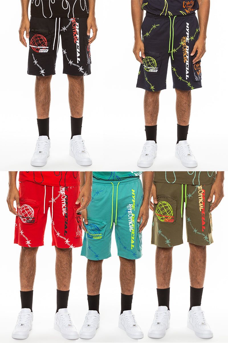 WEIV Hype Official Print Shorts SP8800- RED - Karmaloop