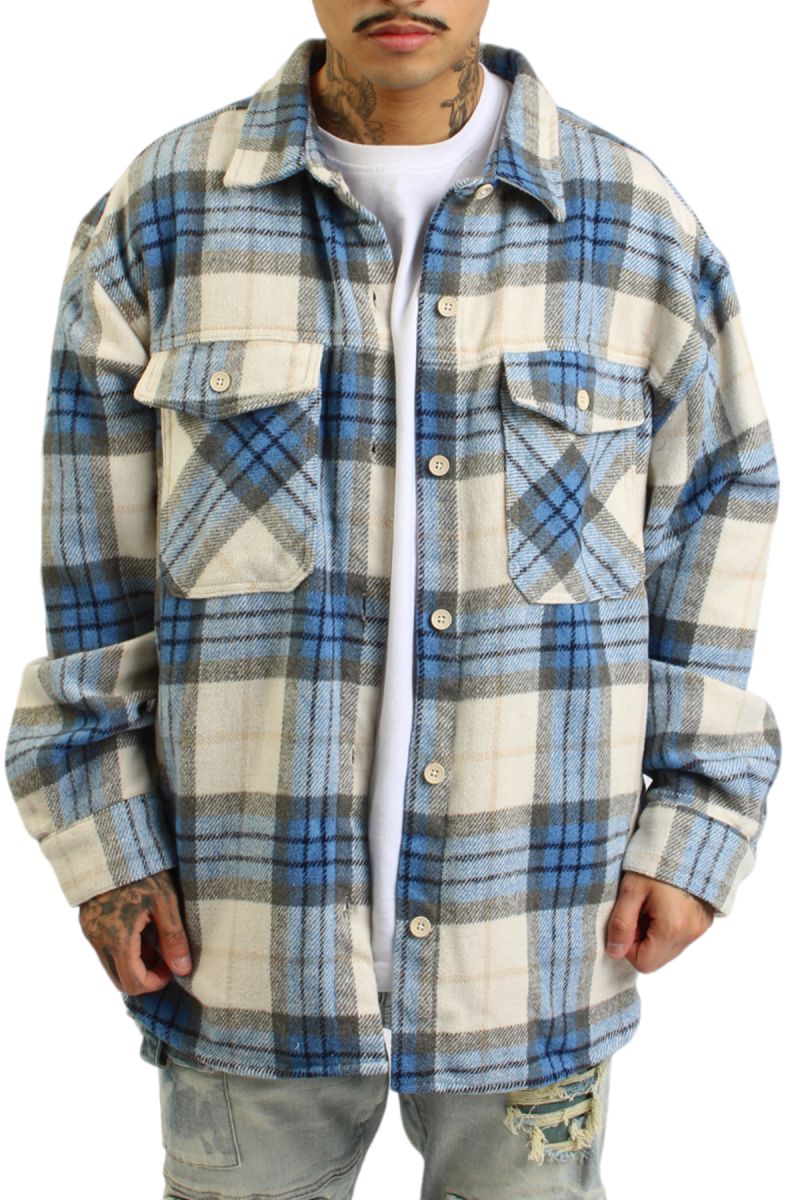 HIGH CALIBER Lumberjack Flannel C13659-BLUE - Karmaloop
