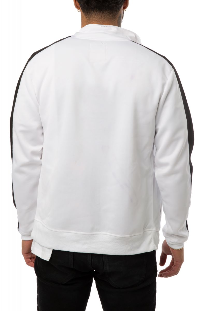 BLEECKER AND MERCER Bleecker Track Jacket F805-WHBK - PLNDR