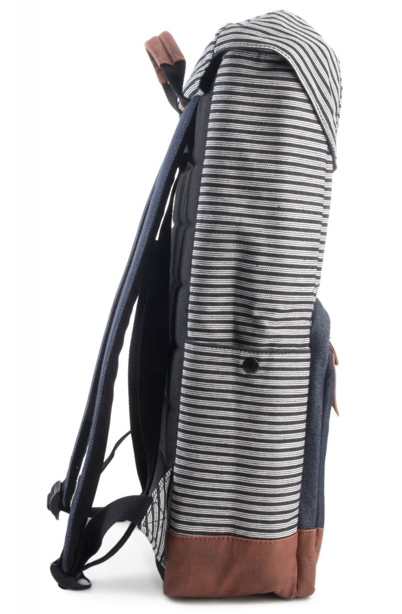 HEX The Coast Backpack in Stinson Stripe and Denim HX1841-STDN - Karmaloop
