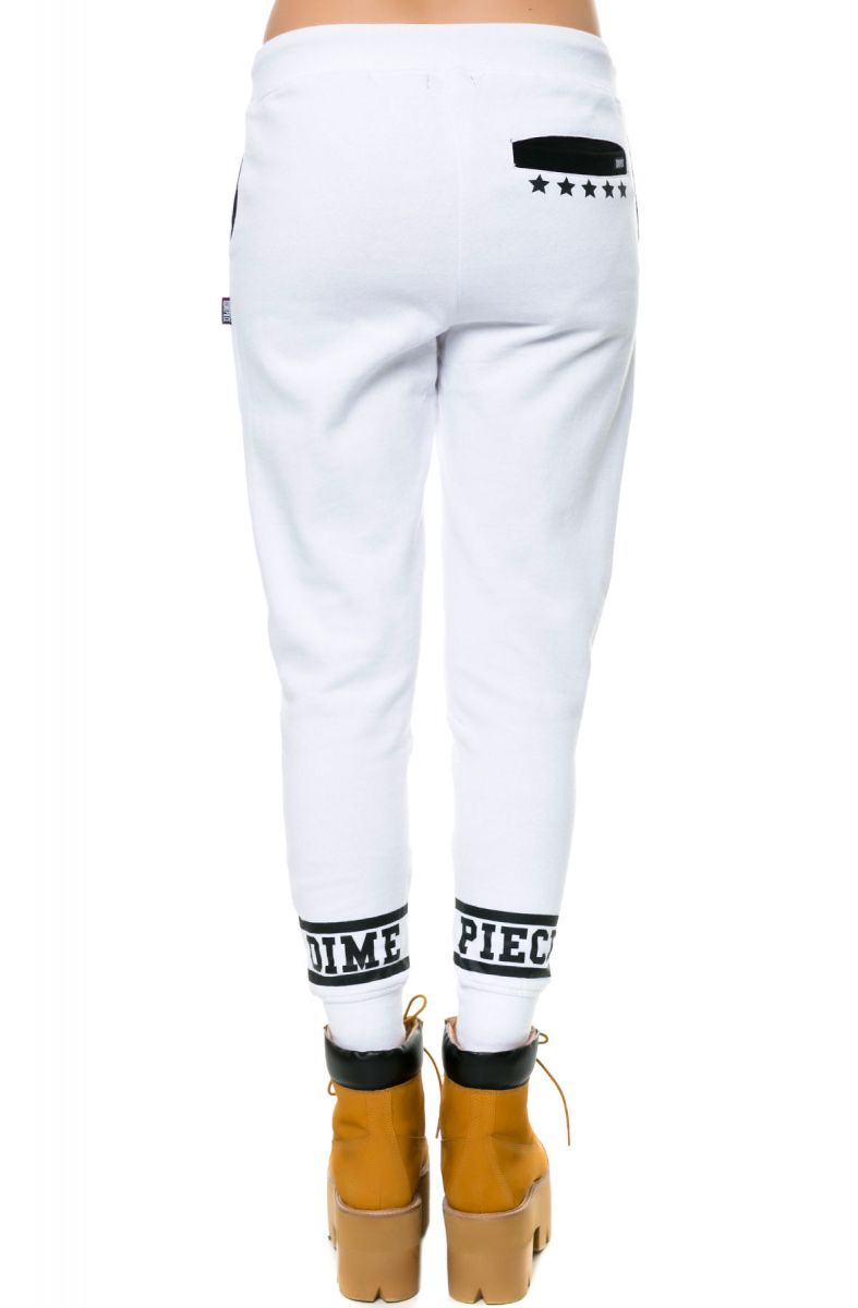 Dimepiece La The Colligeic Logo Sweatpants In White C14ba03 Wht Plndr