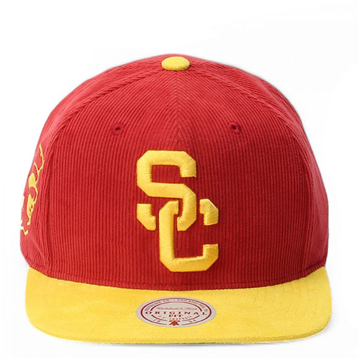 MITCHELL & NESS NCAA USC Trojans Sueduroy Snapback Hat HS10401-USCRED1 ...