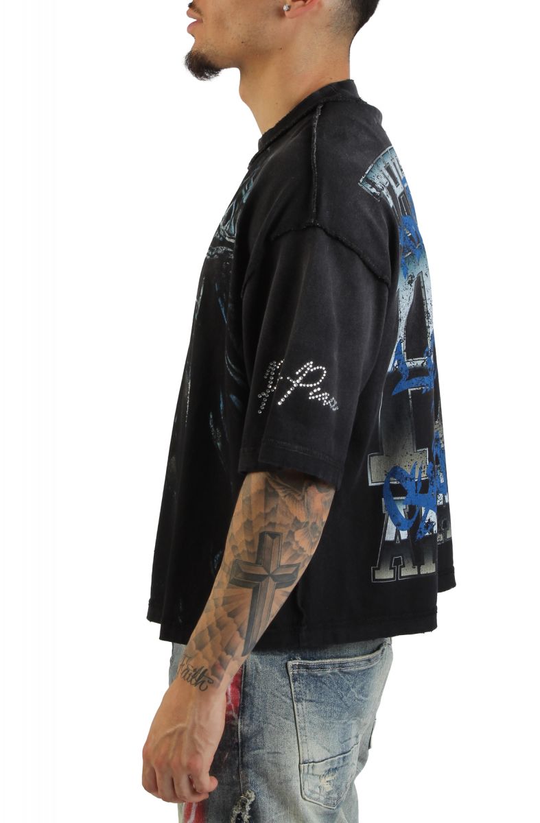 RARE PEACE God's Tear Crop T-Shirt RT5020-BLK - Karmaloop