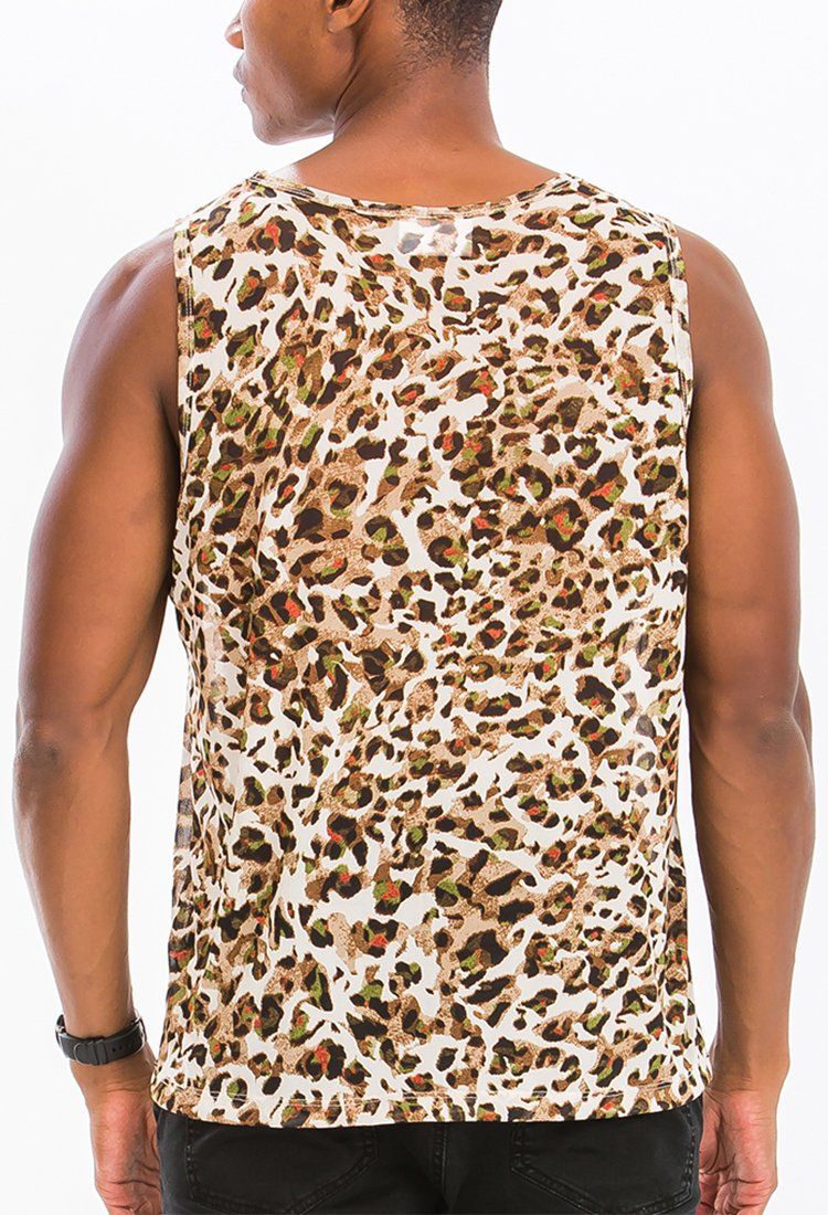 WEIV COLORED LEOPARD PRINT TANK WT8551-BR - Karmaloop