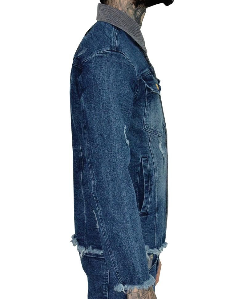 THE HIDEOUT CLOTHING Blessed Denim Jacket HDTCLTHNG-B16150 - Karmaloop