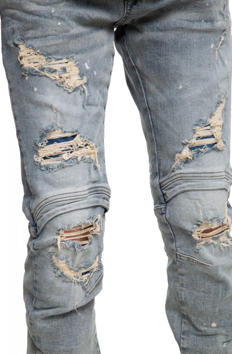SMOKE RISE Sean Knee Panel Jeans JP20223-TFFYBL - Karmaloop