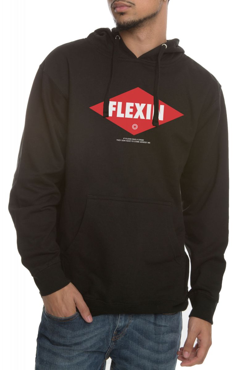 ONE DEGREE The Flexin Hoodie in Black SV-FLEXIN-HOOD-BLK - Karmaloop