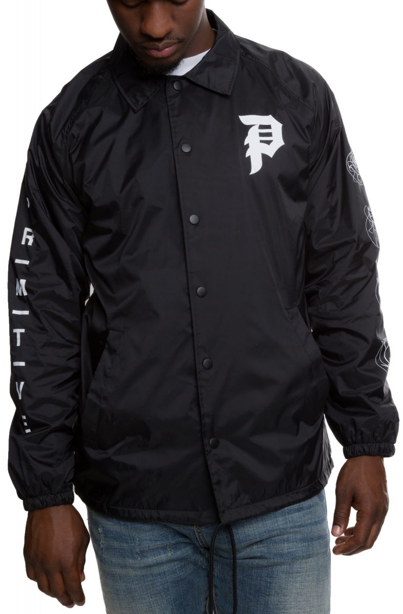 PRIMITIVE Thorns Coach Jacket in Black PAPSP1931BL - Karmaloop