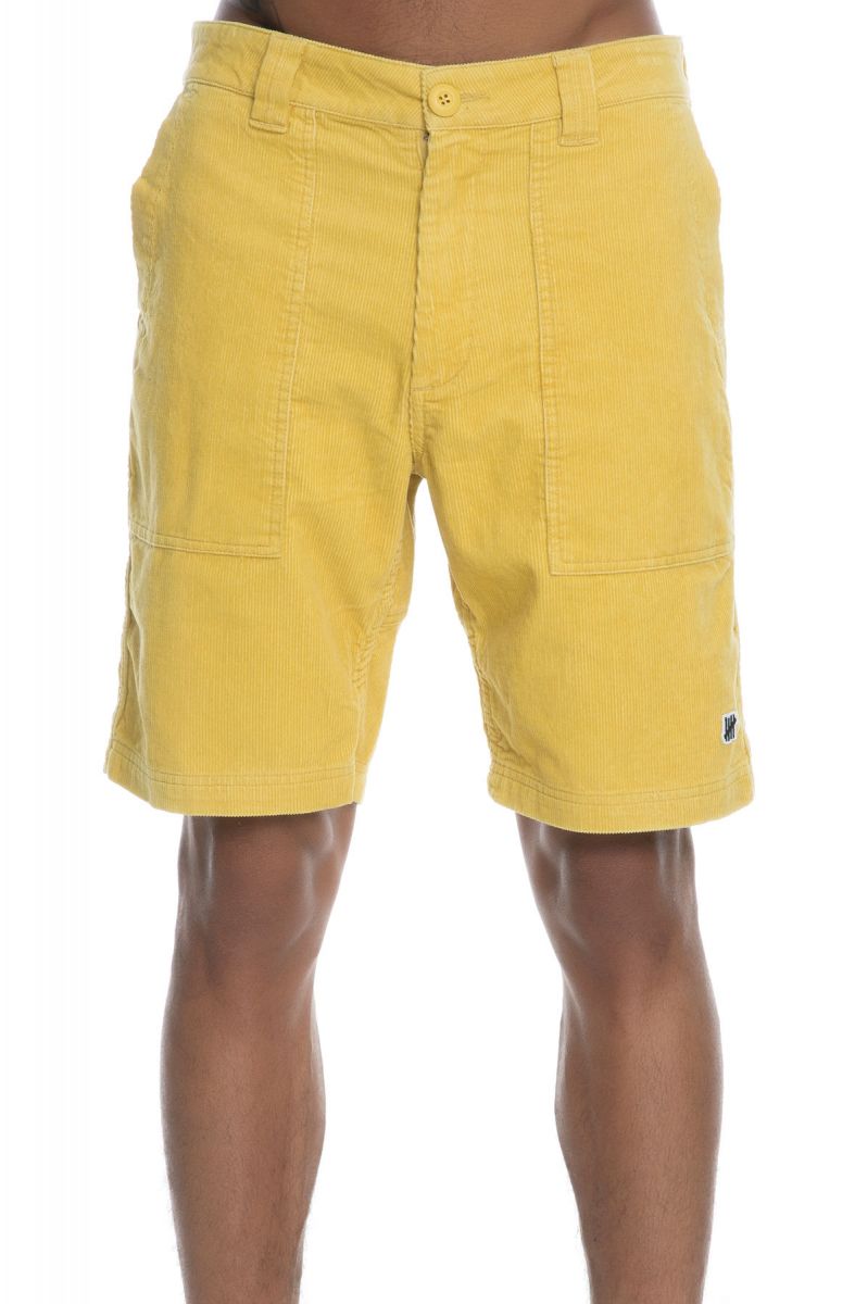 UNDEFEATED The UNDFTD Cord Shorts in Yellow 512141-YLW - Karmaloop