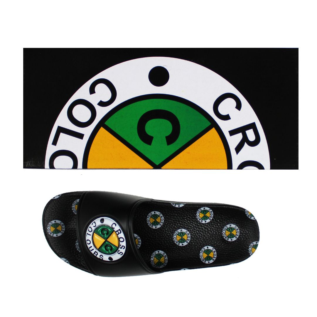 CROSS COLOURS Circle Logo Slides - Black C314CXC-BLK-BLACK - Karmaloop