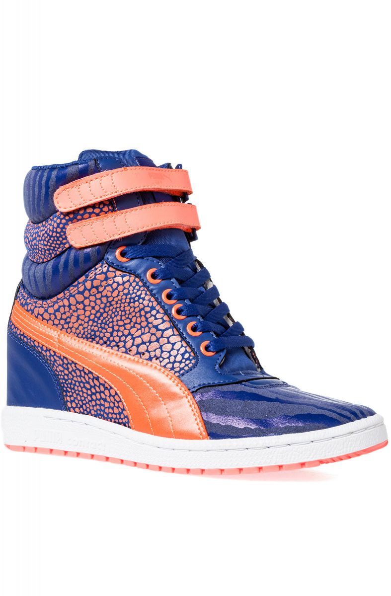 Puma Sneaker Sky Wedge Reptile in Dazzling Blue