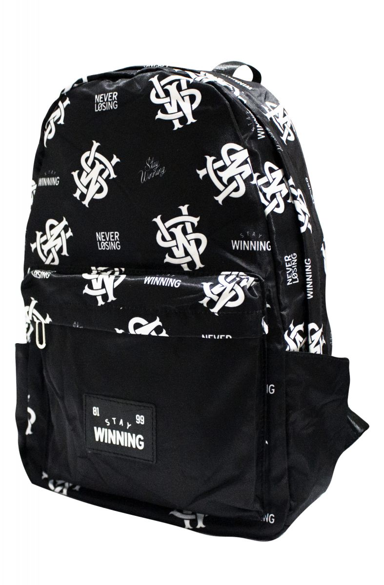 STAY WINNING Black Backpack SW-0306 - Karmaloop