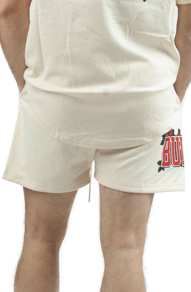 PRO STANDARD Bulls Roses Logo Mesh Short BCB355746-EGG - Karmaloop