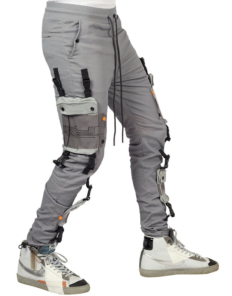 HIDEOUT YK Tech Cargo Joggers Pants HDTCLTHNG-994358-CIRCUITGREY ...