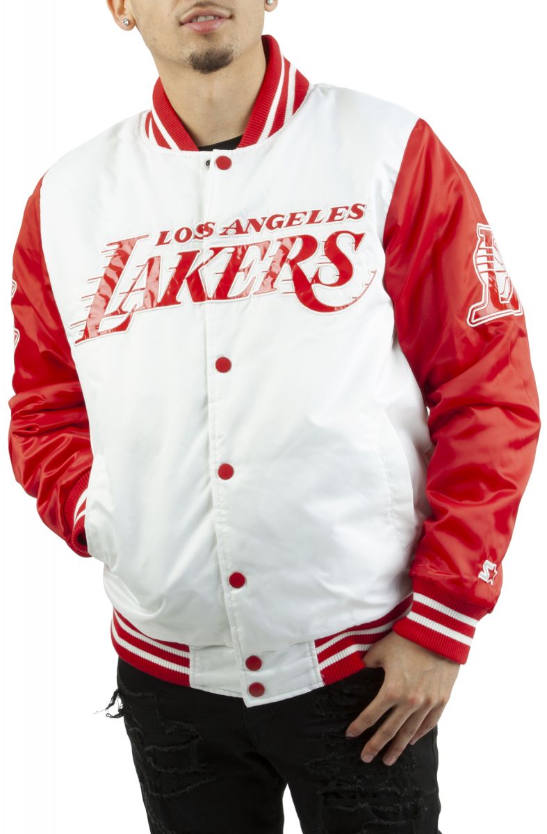 STARTER Los Angeles Lakers White Red Jacket LS230572-LLK - Karmaloop