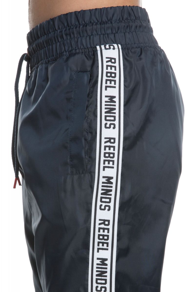 REBEL MINDS The Retro OG Nylon Swisher Jogger Sweats in Navy and Red 81 ...