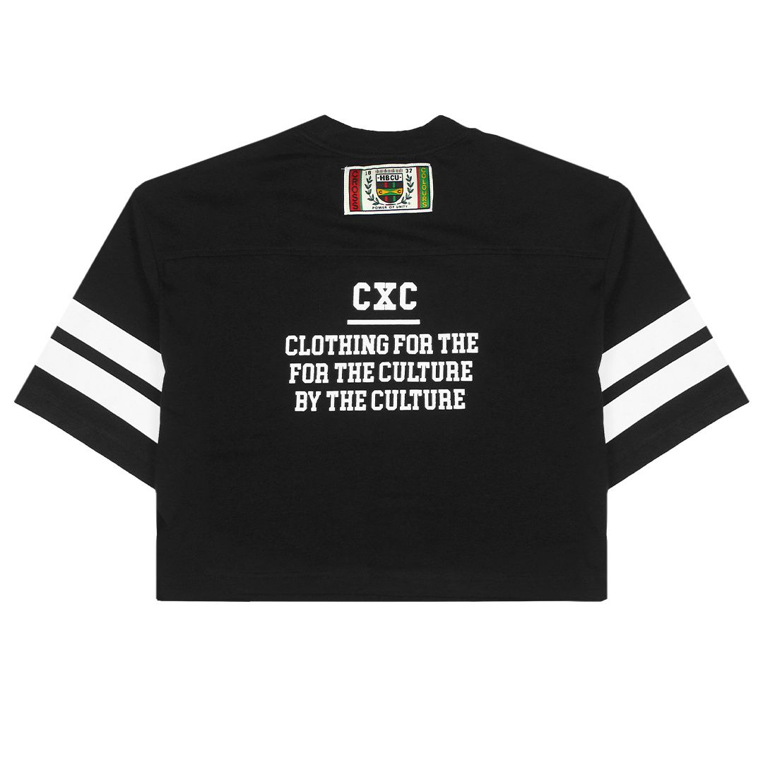 CROSS COLOURS X HBCU Higher Learning Crop T-Shirt - Black HL17717HIL ...