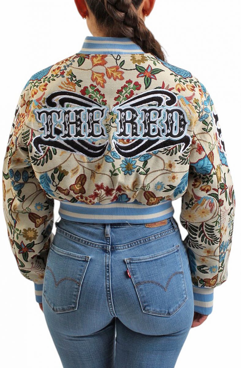 SMOKE RISE Tapestry Cropped Jacket AJ24996-BOTANIC - Karmaloop