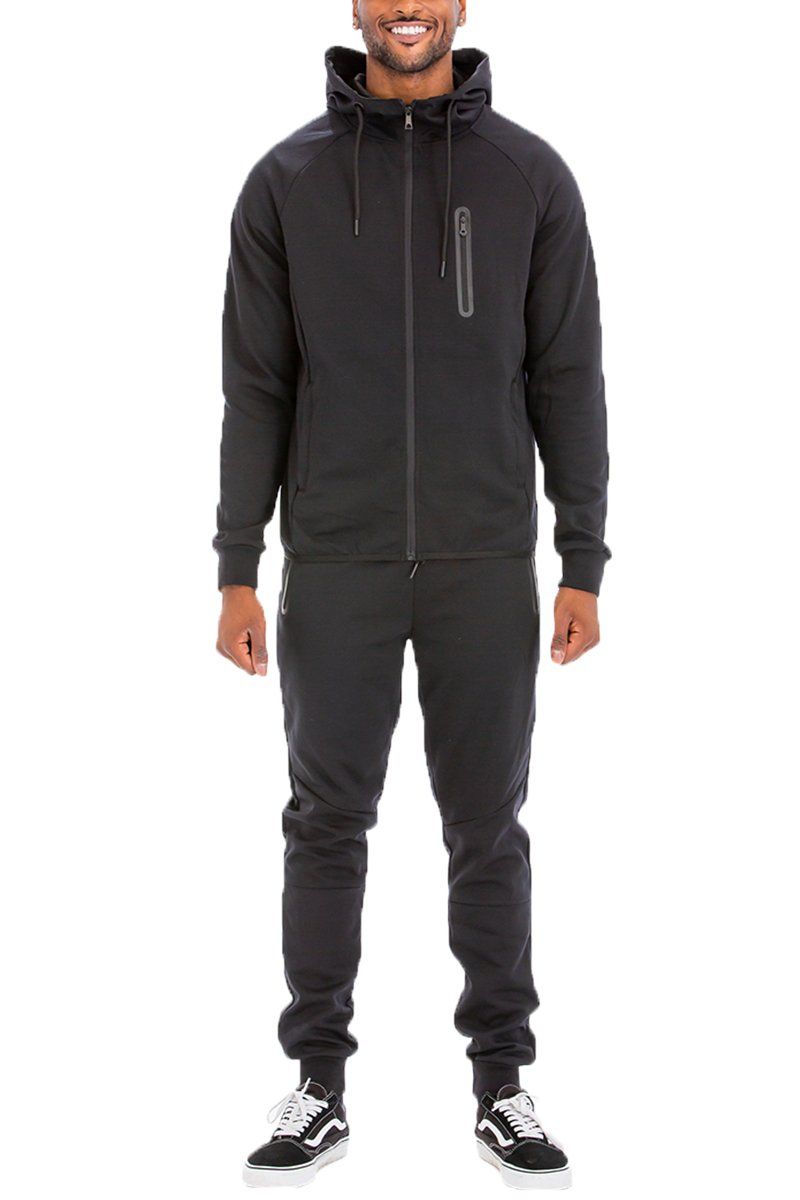 WEIV Classic Comfort Solid Sweat Set SET703-BLACK - Karmaloop